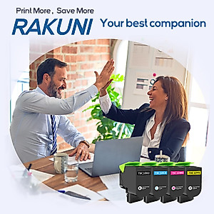 RAKUNI Remanufactured Toner Cartridge Replacement for Lexmark CS421dn CS521dn CS622de CS421 CS521 CS622 CX421 CX522 CX622 CX625 78C10K0 78C10C0 78C10M0 78C10Y0 (4-Pack)