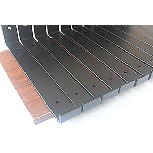 8 Pack - 11.25"L x 6"H x 1.5"W J Lip Shelf Bracket Rustic Industrial Farmhouse Iron Metal Wall Floating Shelf Bracket Metal Shelf Bracket, Industrial Shelf Bracket Shelf Supports with Screws