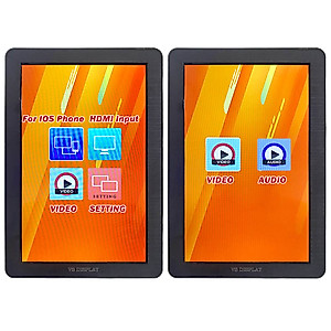 VSDISPLAY 10.1'' 1280x800 Portable Small LCD Monitor 10.1 Inch Display Screen Built-in Speakers with HD-MI USB Video Input,Support Image 360 Degree Rotation,Plug and Play