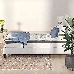 Flash Furniture Capri Comfortable Sleep 10" Hybrid Pocket Spring and Foam Mattress in a Box, Foam Pocket Spring Hybrid Mattress, Twin