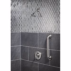 Moen YG2812ORB Bathroom Safety 12-Inch Stainless Steel Transitional Bathroom Grab Bar, Oil-Rubbed Bronze