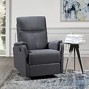 Electric Power Recliner Chair with USB Port,Fabric Ergonomic Lounge Single Sofa Seat Chair,Home Theater Seating with Recliner Function for Small Room 35.4" D x 30" W x 39.8" H