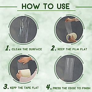 COCLILY Greenhouse Plastic Sheeting Repair Tape, 6" x164' Greenhouse Plastic Film Repair, 6 mil Thickness Film Repair Tape, Clear Greenhouse Plastic Repair Tape