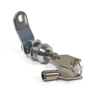 2 Pack Toolbox Lock 5/8" Tubular Cam Replacement Lock Hook Cam Keyed Alike with 4 Keys