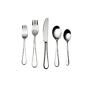 Bruntmor, ALBA Silverware Royal 45 Piece Flatware Cutlery Set, 18/10 Stainless Steel, Service for 8