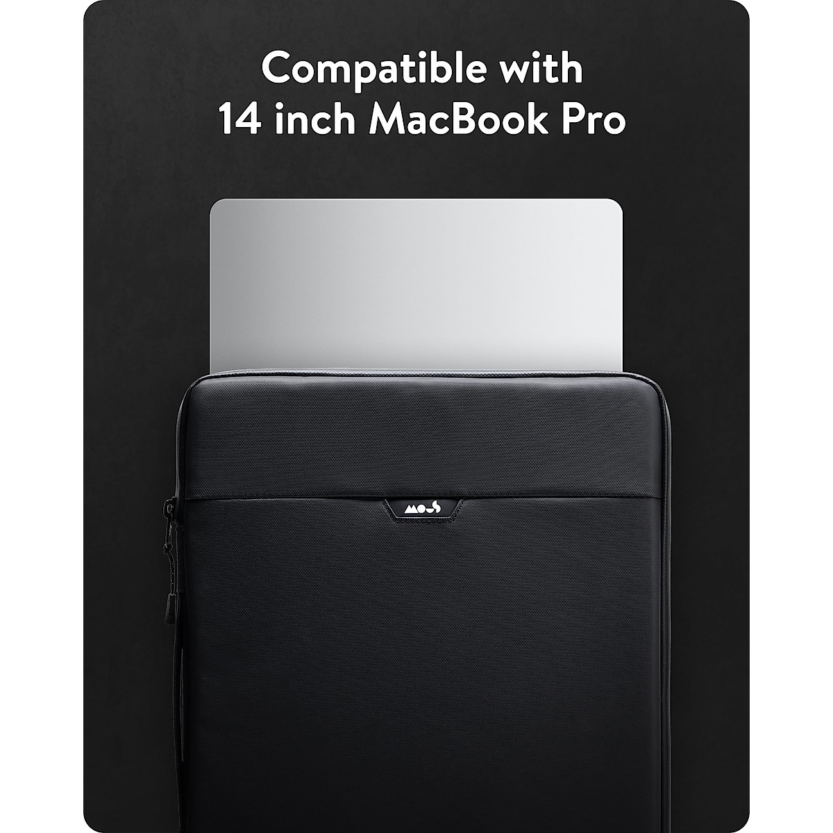 Mous - MacBook Pro 14 inch Case with Handle Ultra-Protective and Water Resistant Sleeve Cover with Drop Protection (Fits 2021 and 2023 MacBook Pro 14 inch)