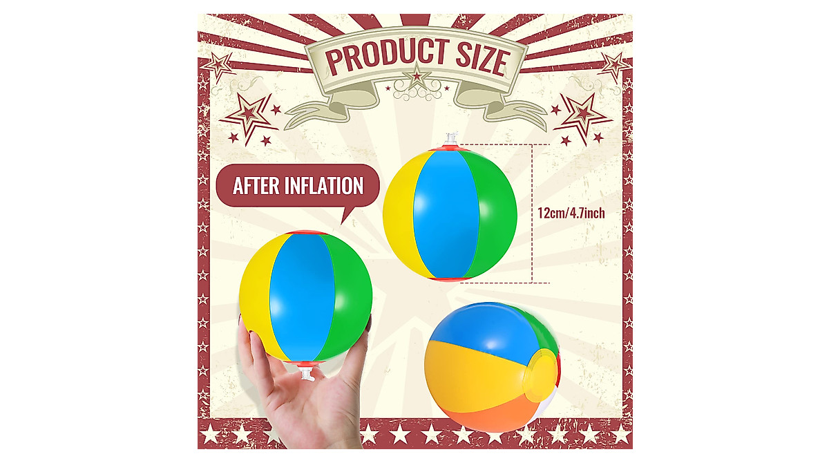 36 Mini Rainbow Beach Balls for Summer Fun