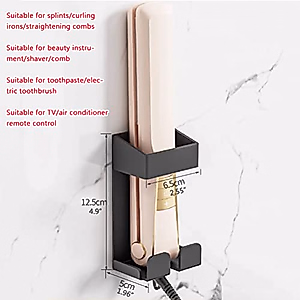 Gefemini Stainless Steel Wall Mount Hair Dryer Holder,Curling Iron Holder, Styling Tool Storage Organizer Basket for Holds Hair Dryer, Flat Iron, Curling