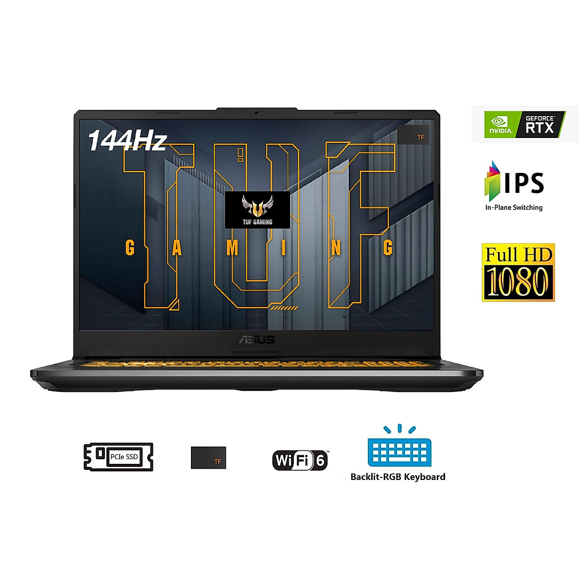 ASUS 2022 Latest TUF F17 Flagship Gaming Laptop: 17.3" FHD 144Hz IPS Display, Intel Gaming H Core i5-11260H, 64GB RAM, 2TB NVMe SSD, 4GB GeForce RTX 3050, WiFi-6, Backlit-KYB, DTS Audio, Win10H, T.F