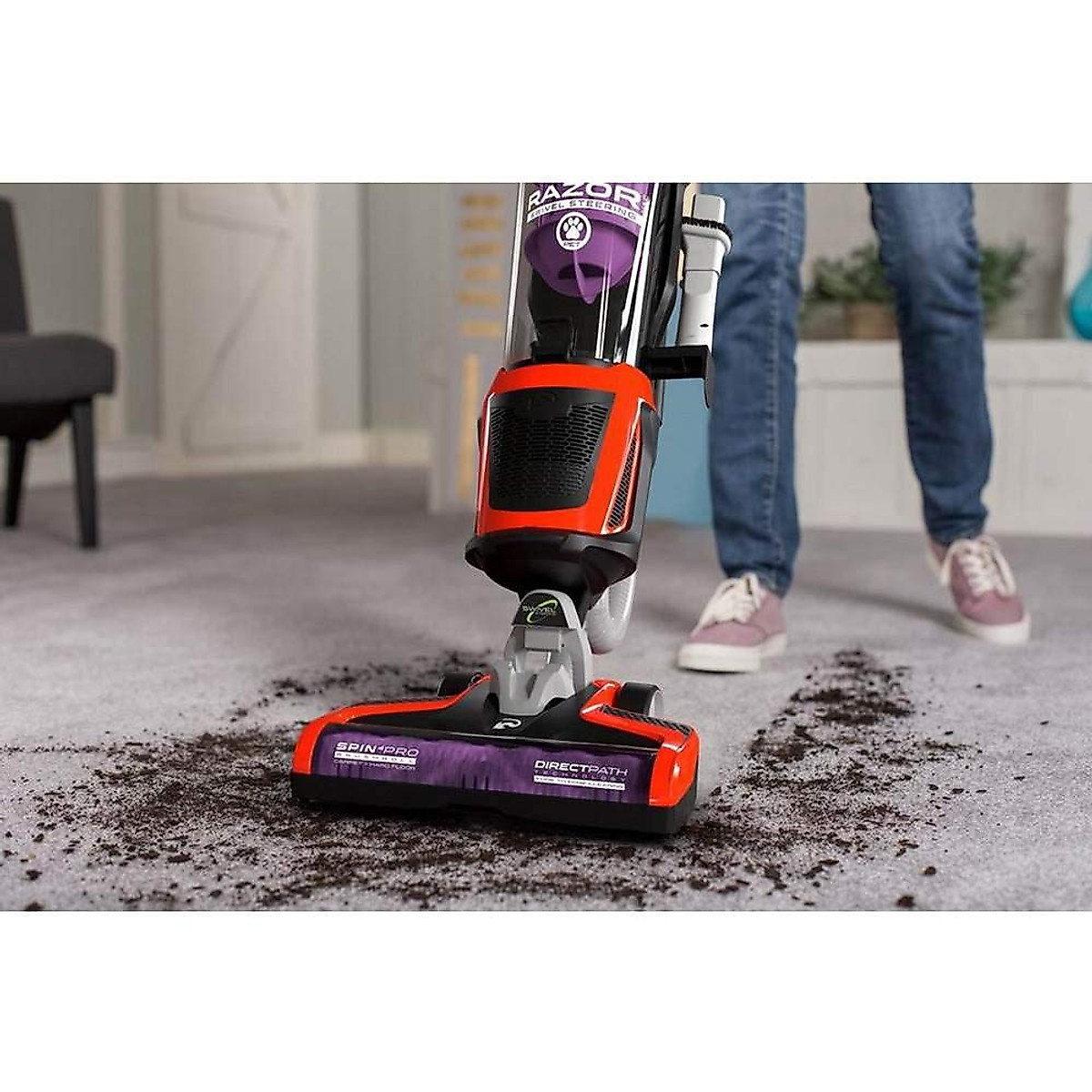 Dirt Devil Razor Pet Advanced Power Swivel Steer Bagless Corded Upright Vacuum (Renewed)
