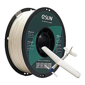 eSUN PLA LW PLA 3D Printer Filament, 1.75mm 1KG Spool Lightweight Strong Paint Adhesion Foaming PLA Filament for 3D Printers 3D Printed Airplane, Natural
