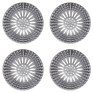 Uigos Hair Catcher Durable Silicone Hair Stopper Shower Drain Covers Easy to Install and Clean Suit for Bathroom Bathtub and Kitchen 4 Pack