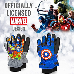 Spiderman Snow Gloves for Kids, Spider Man Toddler Gloves, 3M Thinsulate Waterproof Mittens, Kids Winter gloves