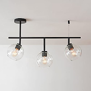 Globe Electric Mika 3-Light Track Lighting, Matte Black, Bulb Not Included
