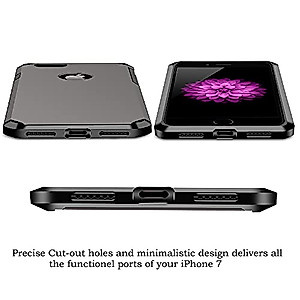 ImpactStrong iPhone 7/8 Case, Heavy Duty Dual Layer Protection Cover Heavy Duty Case for Apple iPhone 7/8 (Gun Metal)
