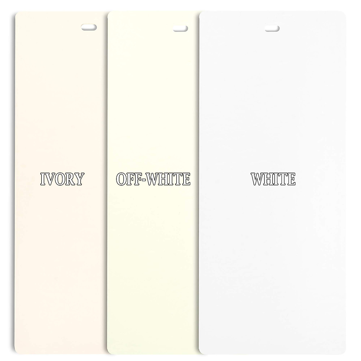 DALIX PVC Vertical Blind Replacement Slats Curved Smooth White 42.5 x 3.5 (10-Pack)