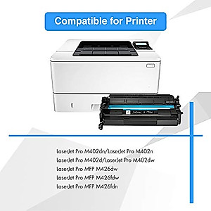 TRUE IMAGE Compatible Toner Cartridge 26A CF226A Replacement for HP 26A CF226A 26X CF226X M402n M426fdw Pro M402dn M402dw M402 402n MFP M426fdn M426dw M426 426fdw Toner Printer (Black, 4-Pack)