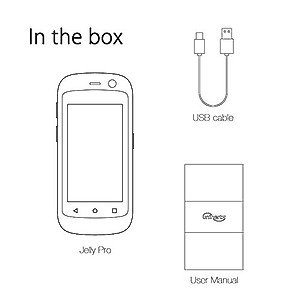 Unihertz Jelly Pro, The Smallest 4G Smartphone in The World, Android 8.1 Oreo Unlocked Smart Phone with 2GB RAM and 16GB ROM, Space Black