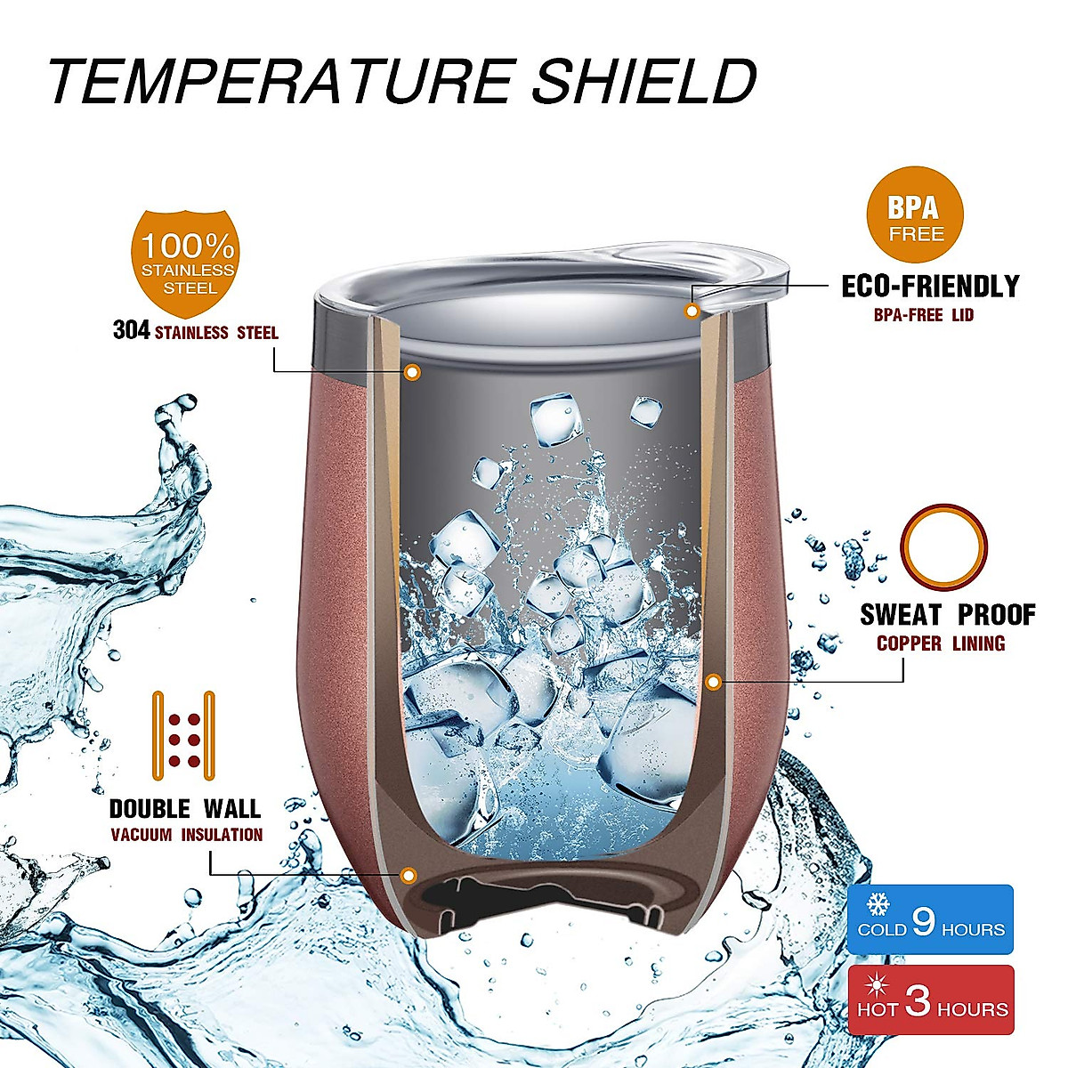 2 Pack Well-designed Nurse Coffee Mug for Women, Safety 1st Drink with a Nurse, Nurses Week Graduation Birthday for Nurse Coworker, 12 oz Nurse Wine Tumbler with Lid, Straw and Brush (Rose gold)