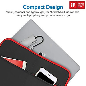 Promate All-in-One USB Type-C Hub (Charging) Silver