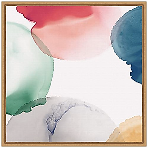 Amanti Art Framed Canvas Wall Art Print Delicate Transparency II by Emma Peal (16 in. W x 16 in. H), Sylvie Maple Frame - Small