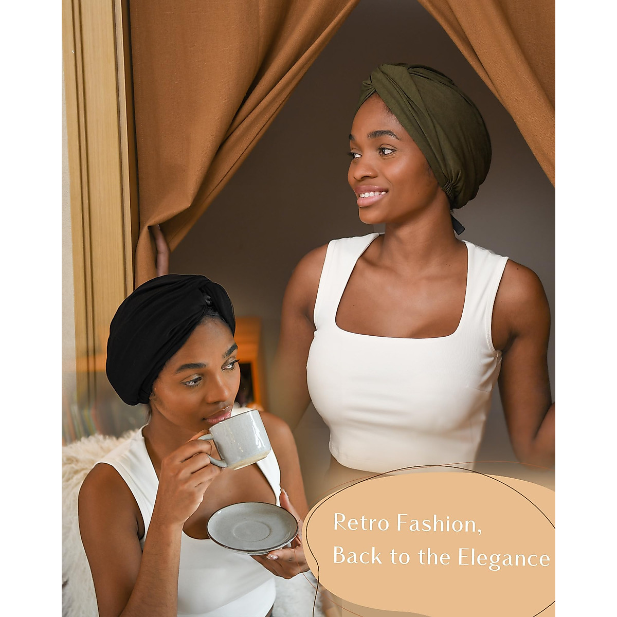 YANIBEST Silk Bonnet Satin Bonnet Hair Bonnet for Sleeping Silk Hair Wrap for Sleeping Bonnets for Women Curly Hair Green