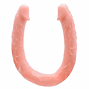 Exquisite 18.11 inches Double Headed Silicone Strong Suction Cup for Hands-Free Realistic Classic Double-Ended Wand Tool for Female Beginners - XjmFx26-2