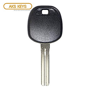 AKS Keys New Uncut Transponder key Compatible with Toyota Scion 4D74 "H" TOY48H-PT