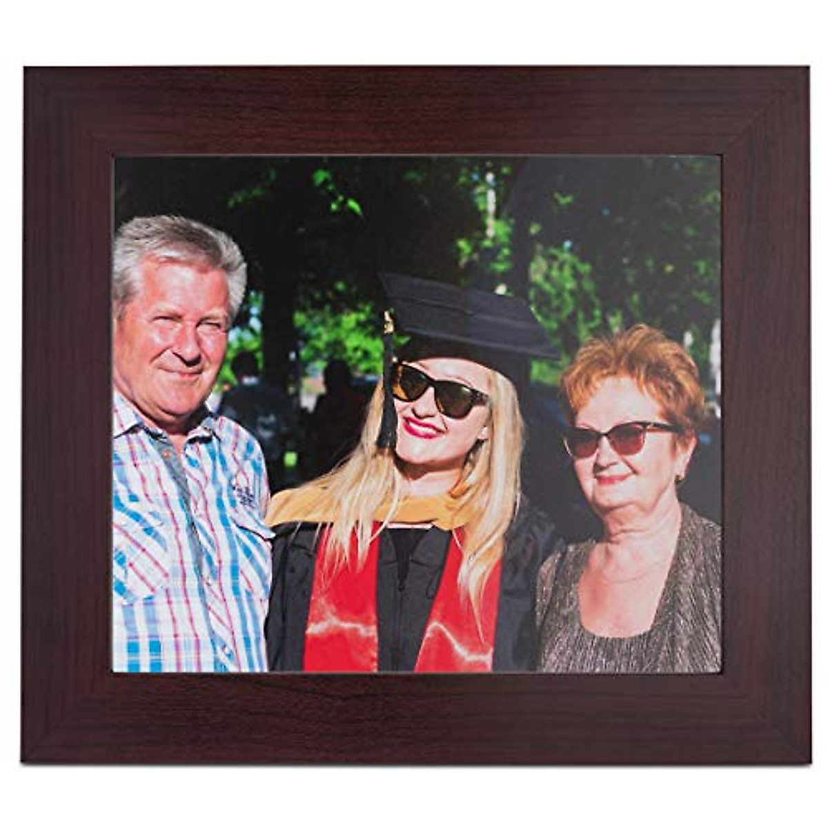ArtToFrames 25x38 Inch Brown Picture Frame, This 2" Custom Poster Frame is Rich Mahogany Frame, for Your Art or Photos, 2WOMFRBW74039-25x38