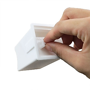 ITROLLE Corn Butter Spreader 3PCS White Plastic Cob Butterer Holder Butter Dispenser with Built-in Cover