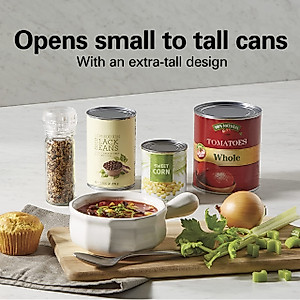 Hamilton Beach Electric Automatic Can Opener with Auto Shutoff, Knife Sharpener, Cord Storage, and SureCut Patented Technology, Extra Tall, Black