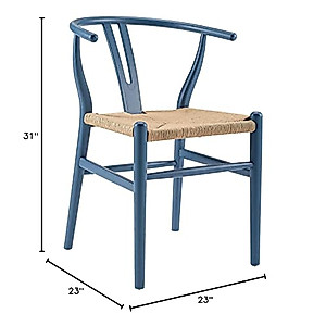 Modway Amish Dining Wood Side Chair, Harbor