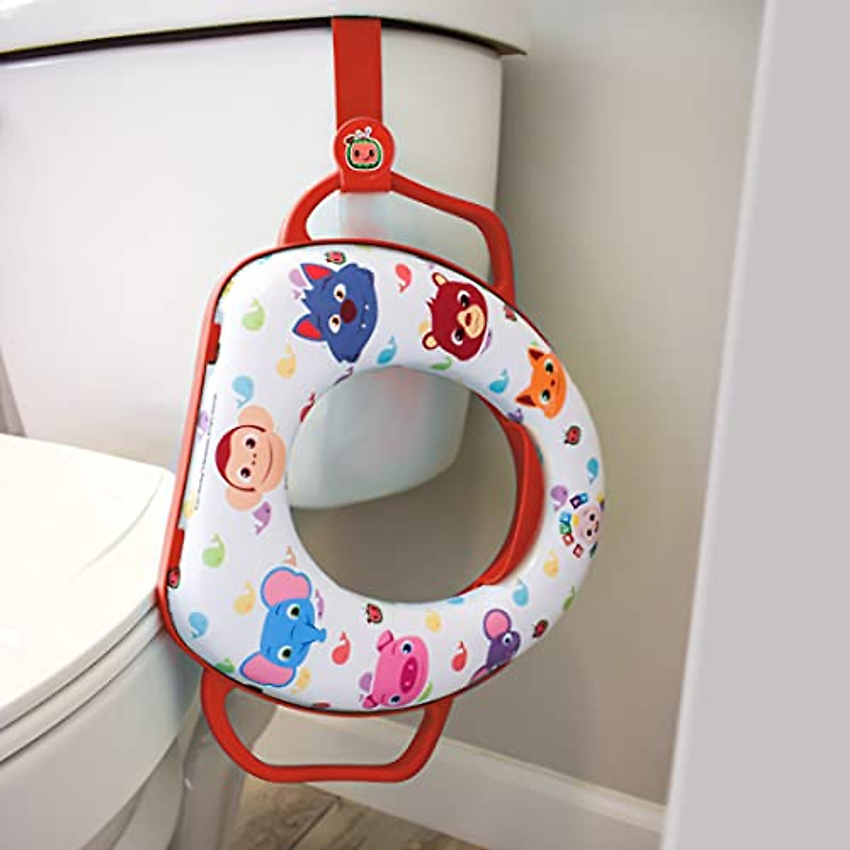 Sunny Days Entertainment CoComelon Soft Potty Training Seat, Red