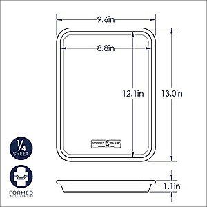 Nordic Ware Naturals NonStick Half Sheet and Quarter Sheet Set 24 inches