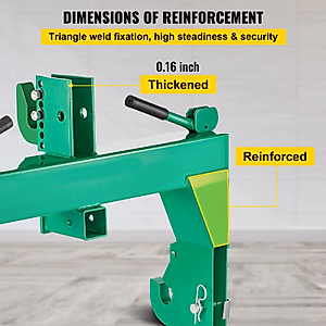 VEVOR 3-Point Quick Hitch, 3080 LBS Lifting Capacity Tractor Quick Hitch, 27.5" Between Lower Arms Attachments Quick Hitch, No Welding & 5 Level Adjustable Bolt, Adaptation to Category 1 & 2 Tractors