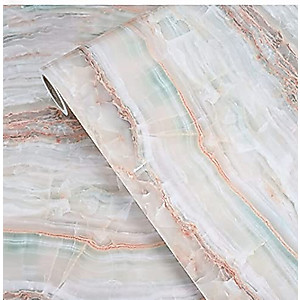 Peel and Stick Vinyl Marble Granite Contact Paper for Kitchen Counter Top Table Desk Furniture Wall Decal Removable Waterproof 15.7X117 Inches