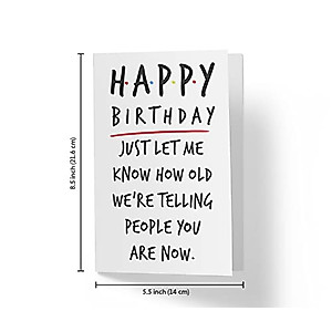 Funny Birthday Card For Men and Women, Single Large 5.5 x 8.5 Happy Birthday Card For Him Or Her, Birthday Card For Husband, Birthday Card For Brother - Birthday Card For Sister, Birthday Card For Son, Nephew, Niece - Karto - You Are Now Happy