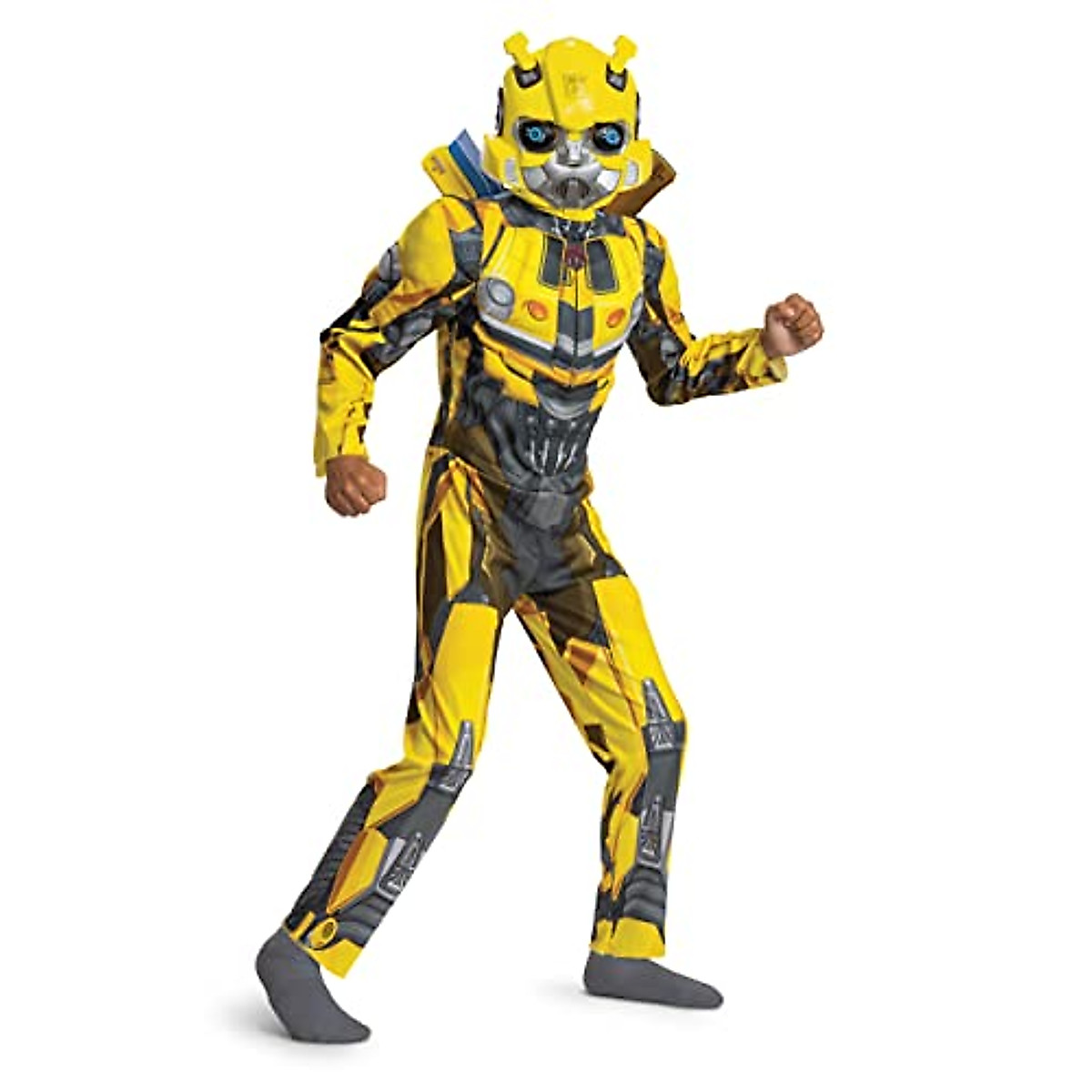 Disguise Bumblebee Muscle Costume for Kids, Official Transformers Rise of the Beasts Padded Costume and Mask, Size (7-8)