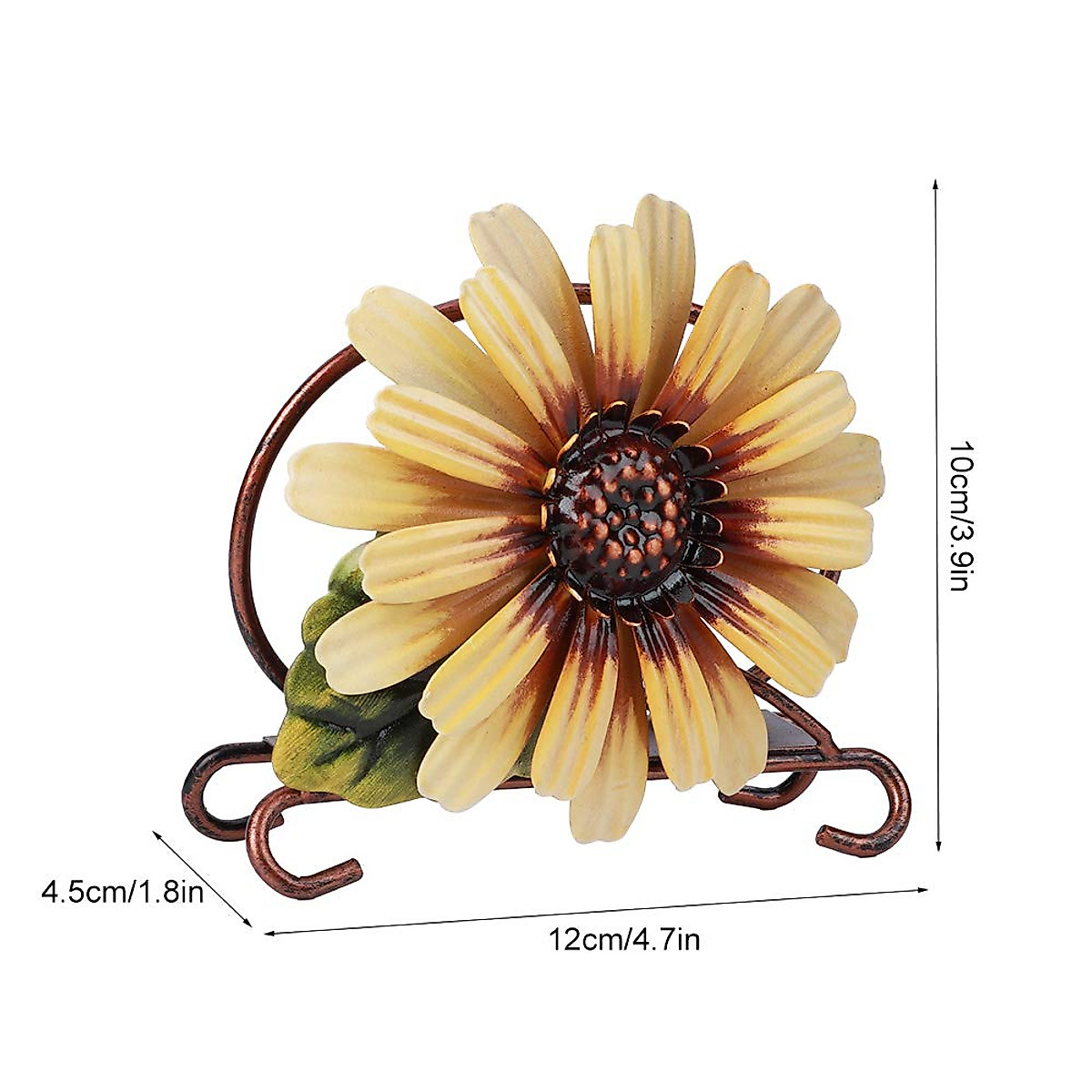 Alvinlite Paper Towel Holder, Sunflower Shape Napkin Holders for Tables, Metal Napkin Storage Cute Tissue Dispenser Cocktail Napkin Stand Perfect for Outdoor Events Kitchen Decor