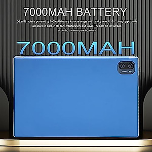 fannay 10.1 Inch Tablet, 2-in-1 Tablet 8 Core CPU 5G WiFi Blue, Rugged (US Plug)