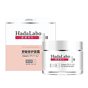 HADA LABO + Plus for Sensitive Skin Hydra Cream 50g-Formula That Protects, Repairs, soothes and Deeply hydrates Your Skin.