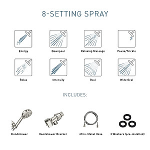 Moen Hydro Energetix Chrome Handheld Shower, 200H0