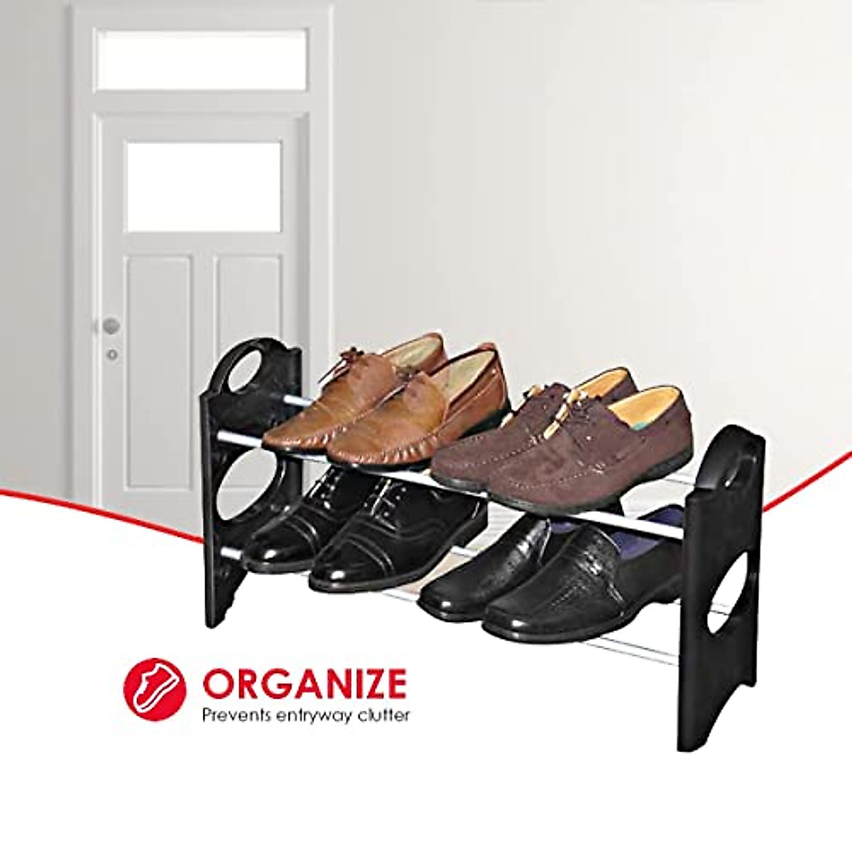 Sunbeam Home Basics 2-Tier Shoe Rack