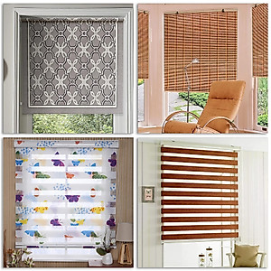 Sumnacon Metal Window Shade Brackets-4PCS Roller Shade Hardware Outside Mount with Screws,Sturdy Roller Shades Bracket for Living Room,Bedroom,Offices