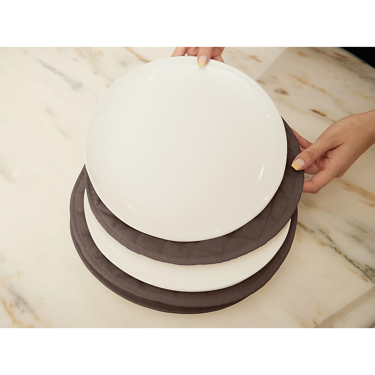 Covermates Keepsakes - Dish Storage - Padded Protection - ID Window - Stain Resistant - Machine Washable - China Storage, Bronze