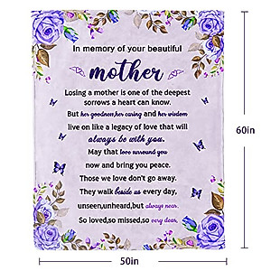 Sympathy Gifts for Loss of Mother Sympathy Blanket Memorial Blanket Loss of Mom Sympathy Gifts in Memory of Loved One Gifts Grief Gifts Bereavement Gifts Condolences Gifts Throw Blankets 50x60 inches