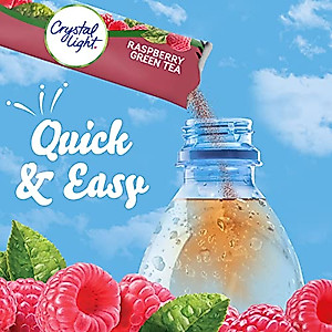 Crystal Light Sugar-Free Raspberry Green Tea On-The-Go Powdered Drink Mix 120 Count-10 Count (Pack of 12)