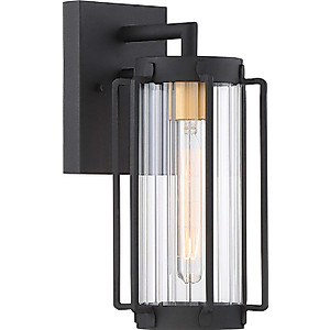 Minka Lavery 72731-66G Avonlea Outdoor Wall Sconce Lighting, 1-Light, 60 Watt, Sand Black (13" H x 6" W)