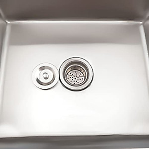 Utility Sink Stainless Steel Commercial Restaurant Kitchen Sink Free Standing Sink with Single Bowl Small Utility Sink for Laundry Workshop Garage (39.3" L x 23.6" W x 36.7" H, with Faucet)