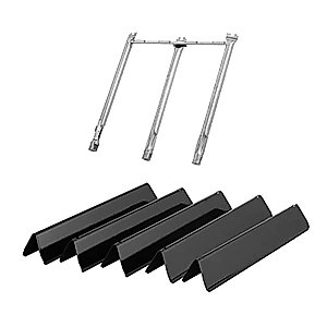 15.3 Inch 7636 Flavorizer Bars and 69787 69797 Burner Tubes Replacement for Weber Spirit and Spirit II 300 Series Grill Parts Spirit E-310 S-310 E-320 S-320 E-330 S-330 SP-330 Weber Burner Covers